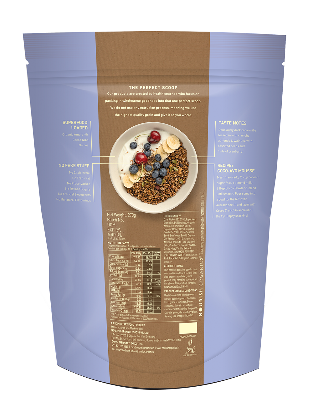 Buy Cocoa Crunch Granola at reasonable price | Nourish organics